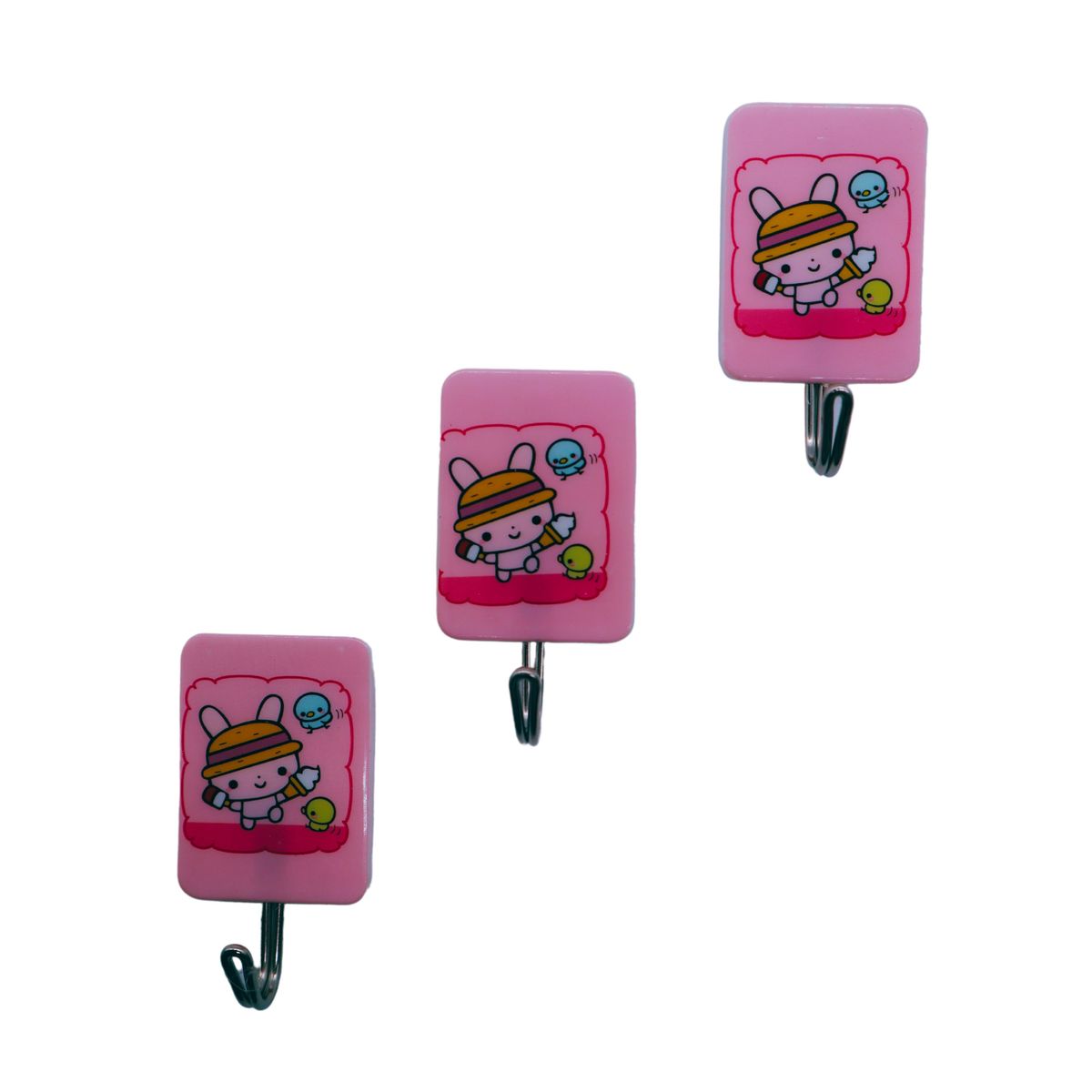 Self Adhesive Funky Rabbit Design Multi Purpose Novelty Hook - 3 Pack ...