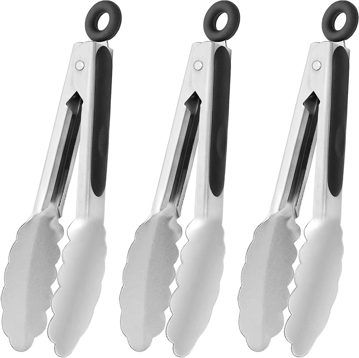 3 - PackBarbecue Tongs - Stainless Steel with Silicone Tips | Shop ...