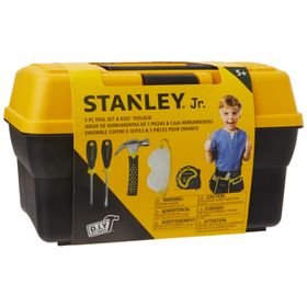 Stanley Jr. 5 Piece "Real Tool" Kiddies Tool Set + Closed Tool Box ...
