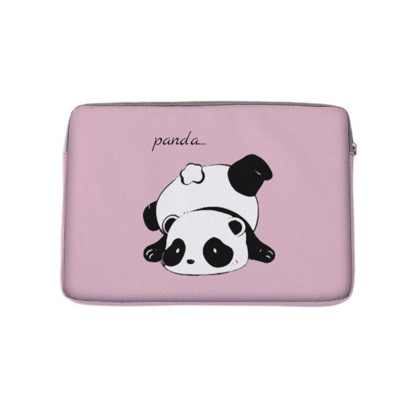 Panda Printed Laptop Sleeve with Padded Interior - Pink - 14 To 14.9 ...