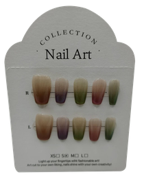 D113S Handmade Press-on Nails Small Size & Color All-in One- 10Piece ...