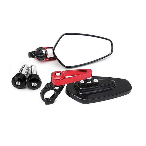 Universal CNC Motorcycle Side Mirrors - Red Handlebar Mirrors. | Shop ...