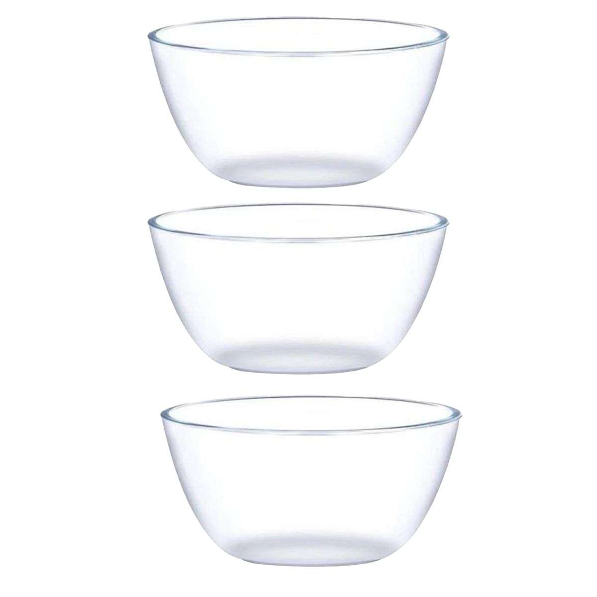 3 Piece Bowl 15X9Cm Clear Glass Deep | Shop Today. Get it Tomorrow ...