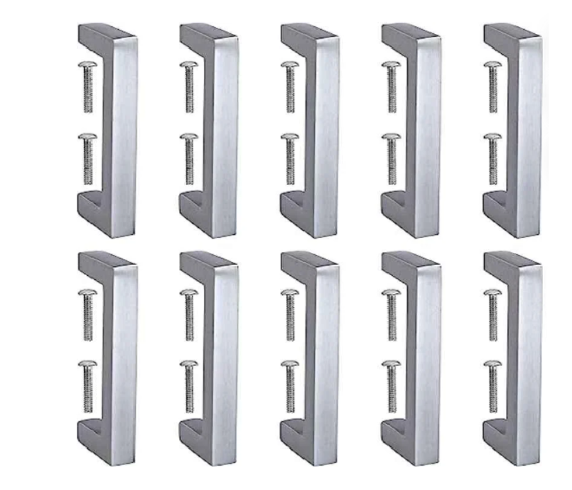 10 Pc Square Silver Cabinet Handles - 140mm | Shop Today. Get it ...
