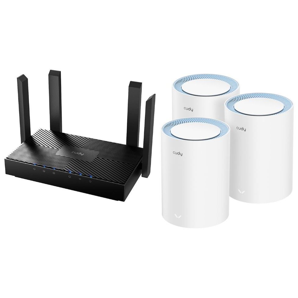 Cudy - AX3000 Gigabit Wi-Fi 6 Mesh Router with AC1200 Dual-Band WiFi ...