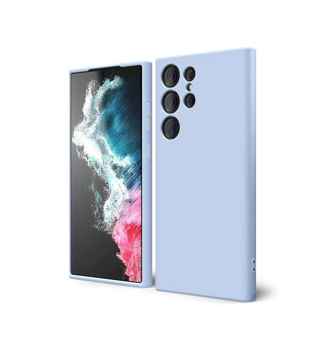 Liquid Silicone Back Case For Samsung Galaxy S22 Ultra- Light Blue | Shop Today. Get it Tomorrow ...