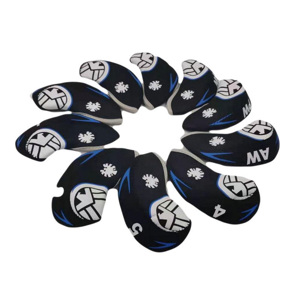 10 Piece/Set Neoprene Golf Club Iron Putter Head Cover Protector ...