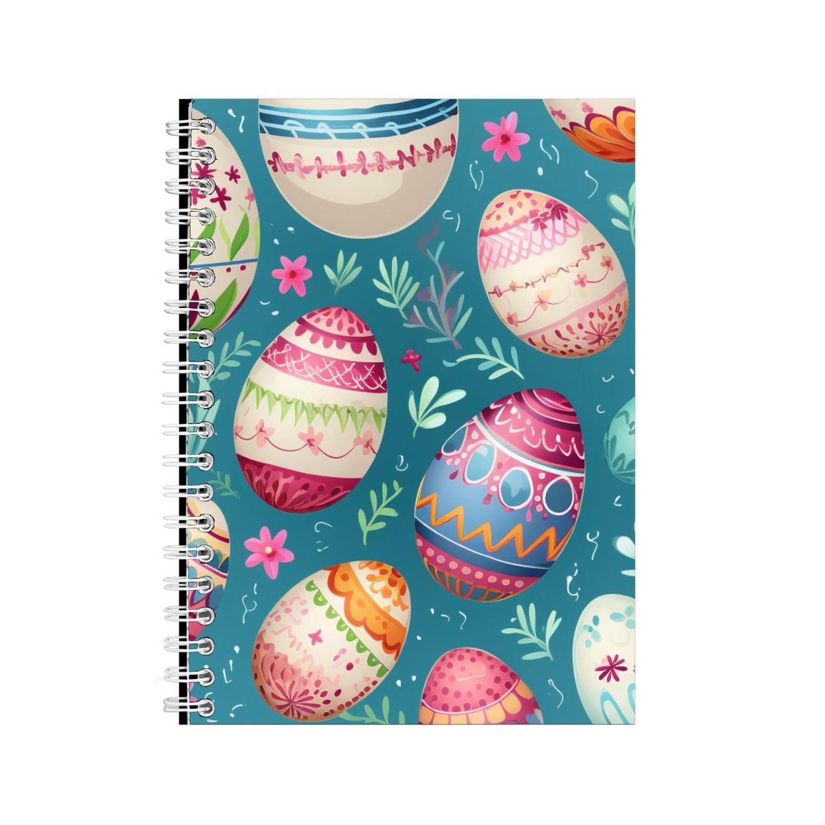 Pink Egg A5 Notebook Spiral Lined with Easter Graphic Notepad Present ...