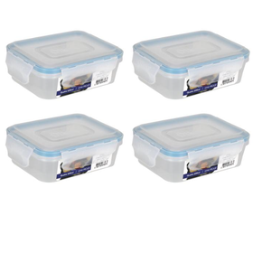 Bulk 4 x Clip Lock Container 600ml Quatro | Shop Today. Get it Tomorrow ...