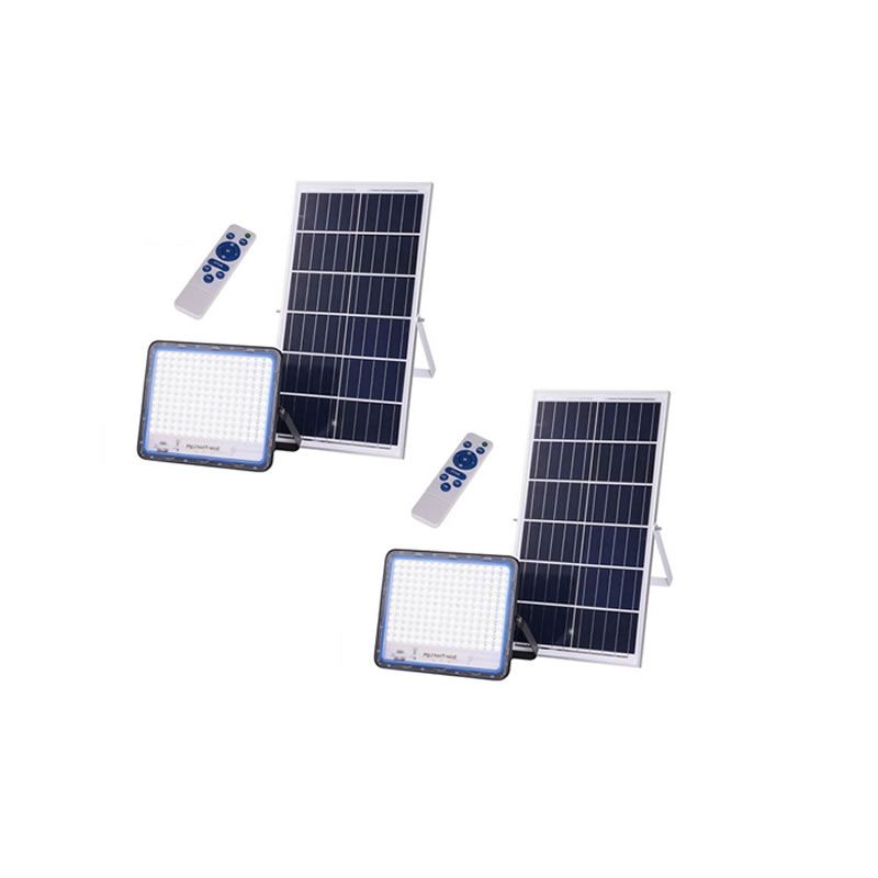 2 Set 800W Solar Powered LED FloodLight With Panel And Remote JT-BS ...
