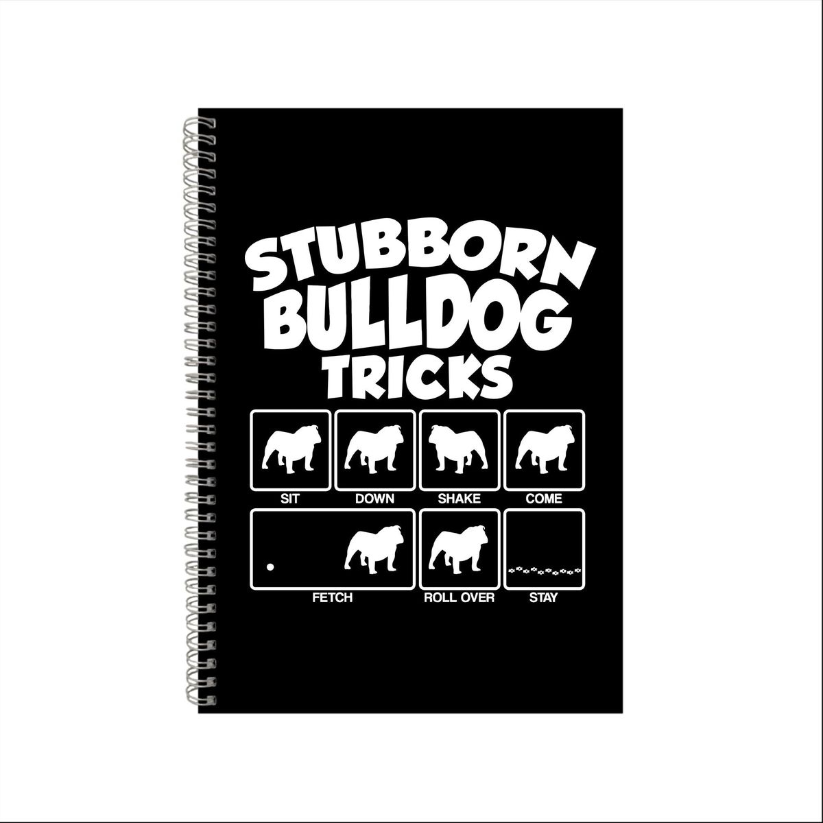 Stubborn Bulldog Notebook Dog Gift Idea A4 Notepad Pad 64 | Shop Today ...