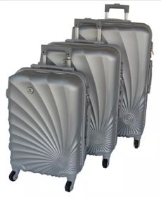 Mooistar 3 Piece Spiral Travel Luggage Bag Set-Silver | Shop Today. Get ...