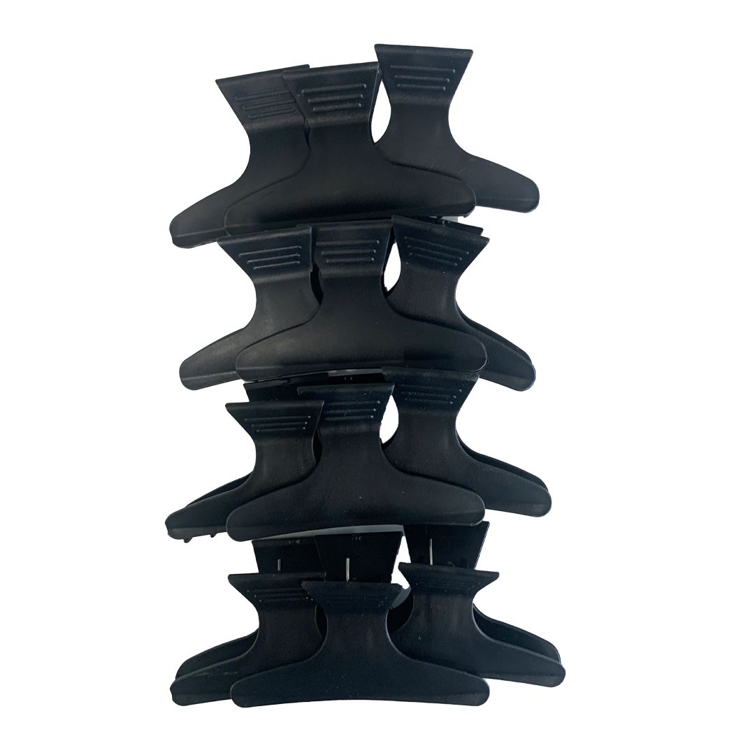 Hair Styling Claw Clips Pack of 12 - Black | Shop Today. Get it ...