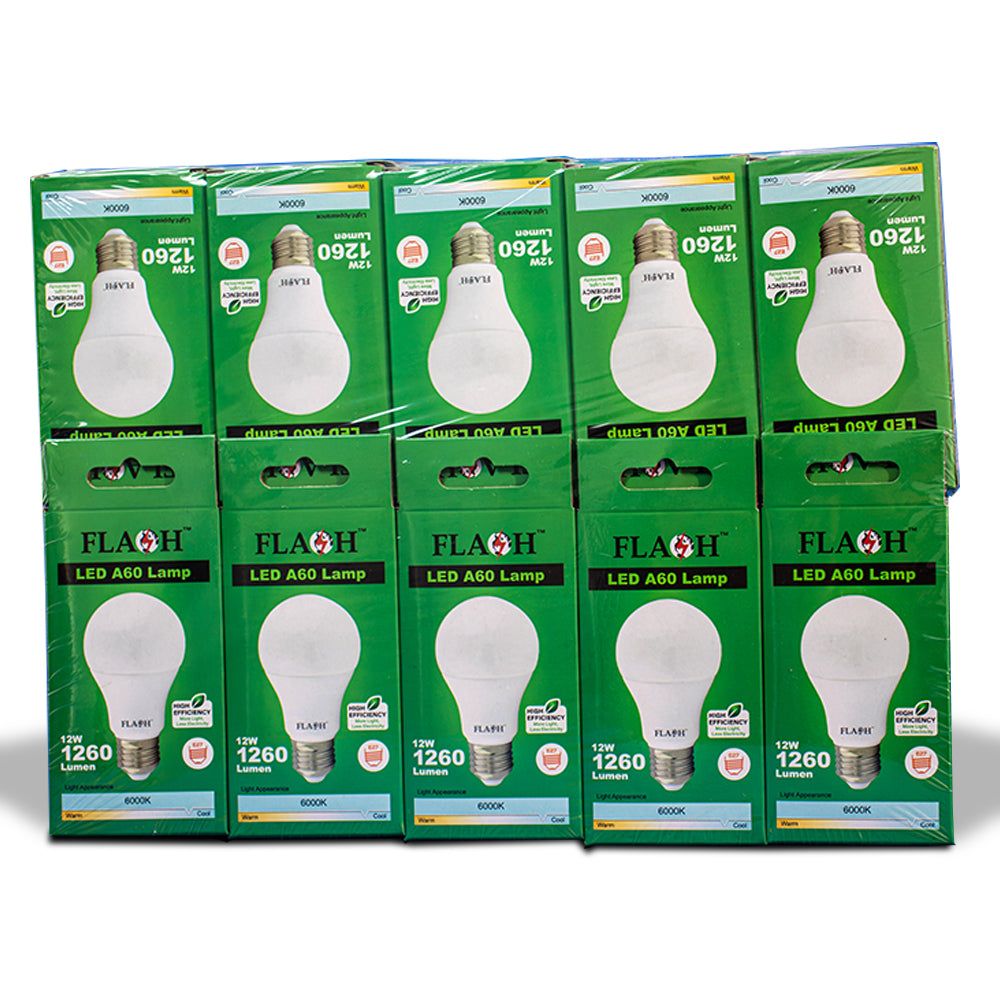 Flash LED High Efficiency All Purpose Light Bulb 12W A60 Lamp E27 (10 ...
