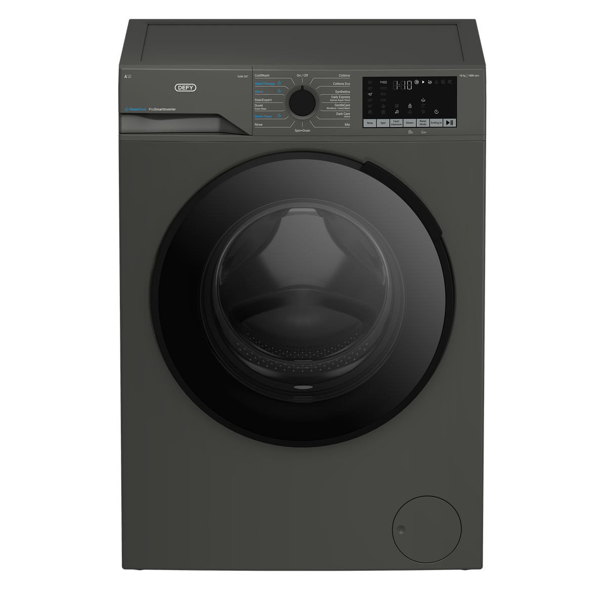 Defy 10KG DAW397 Front Loader Washing Machine A+++ Manhattan Grey ...