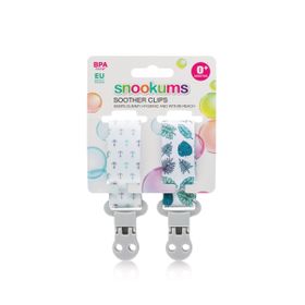 Snookums Baby Soother Clips - 2 Pack | Universal Dummy Leash - Star ...
