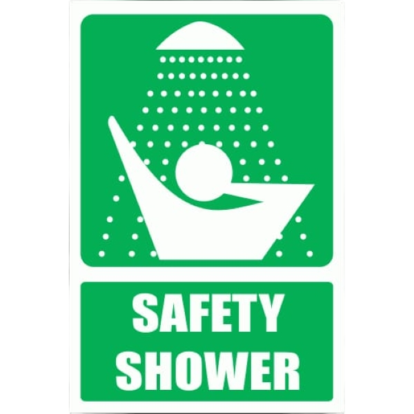 Safety Shower Sign 440x440 On ABS | Shop Today. Get it Tomorrow ...