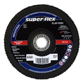 Superflex - Industrial Flap Disc Az60 180 X 22mm - 2 Pack | Shop Today ...
