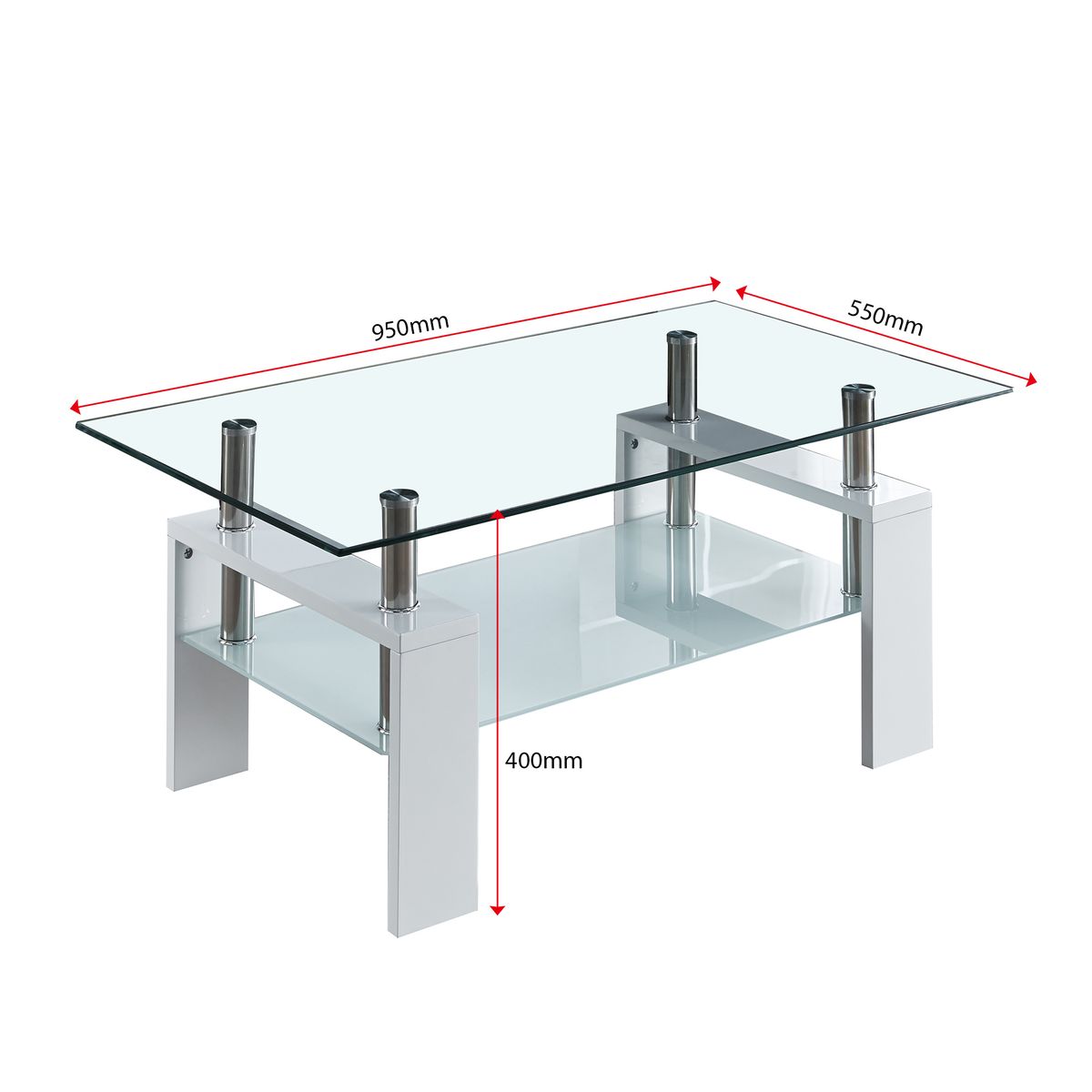 Rectangular modern tempered glass coffee table,Rectangular tea Table ...