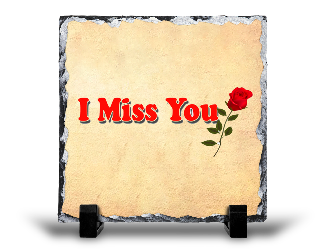 I Miss You Anniversary Gift Novelty Rock Slate | Shop Today. Get it ...