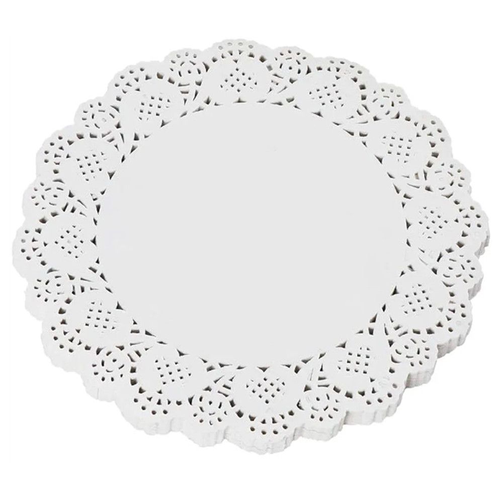 100 Piece Round Doilies Disposable Paper Doilies - Party Birthday ...