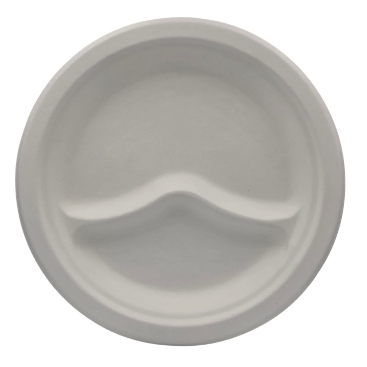 Sugarcane 2 Division Plate 22cm Eco-Friendly - 50 Pack | Shop Today ...