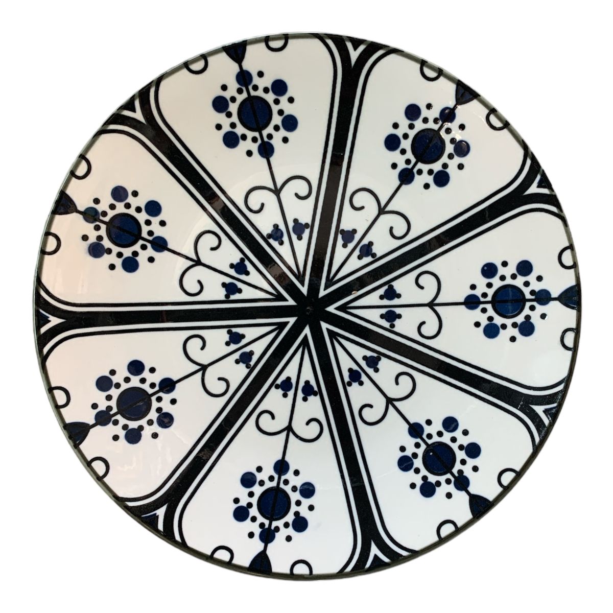 Quality Moroccan Porcelain Round Side Plate (6 Pieces) 21x21x5.5cm ...