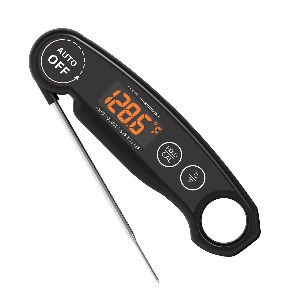 Hinotori Food Cooking Thermometer Rechargeable Stainless Steel Probe ...