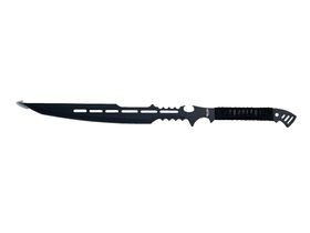 Sharpened Fantasy Machete/Sword Double Jagged Blade-71 cm with Scabbard ...