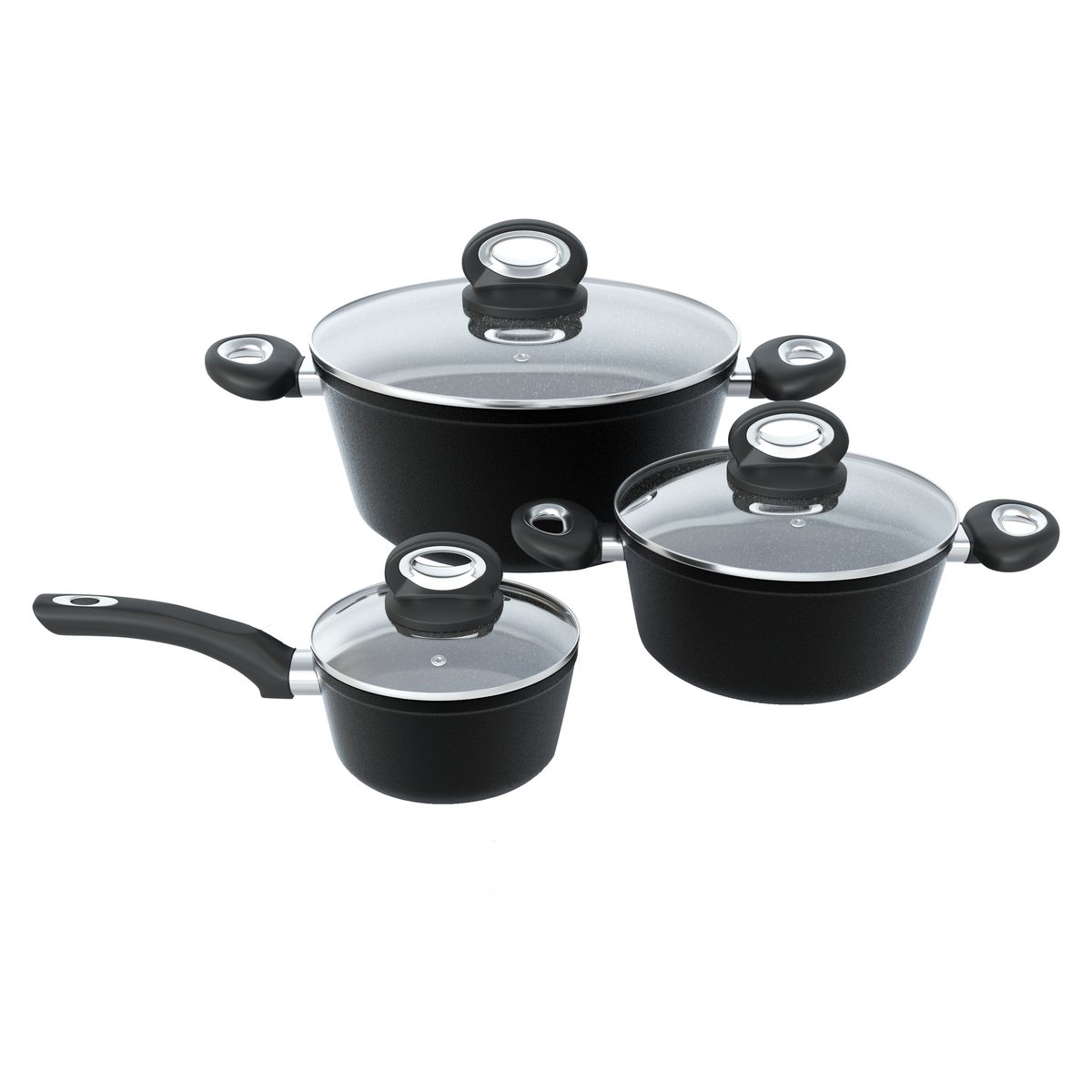 Bennett Read Fusion Forged 6-Piece Non-Stick Cookware Set with Glass ...