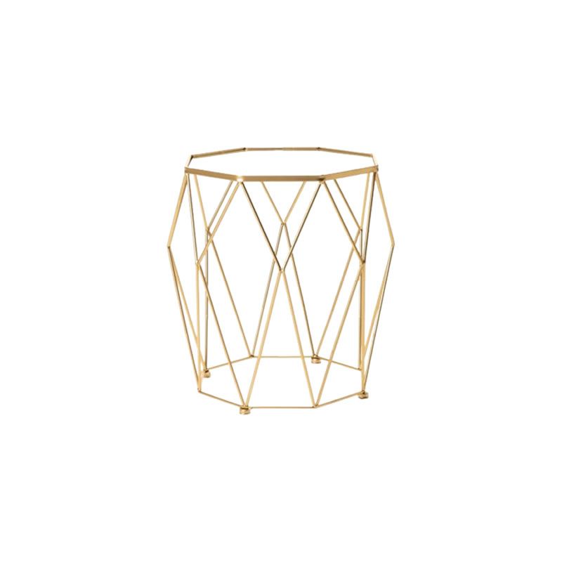 40 x 50 cm Gold Metal Side Table With Tempered Glass | Shop Today. Get ...