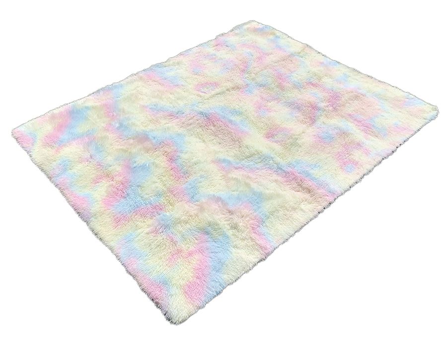Super Soft and Fluffy Home Décor Non-Slip Rug Carpet- Rainbow ...