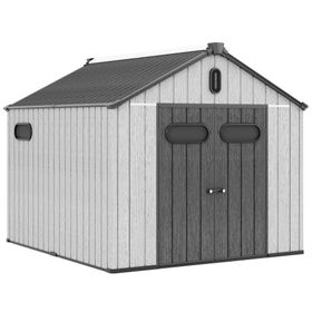 Tech Ten - Modern & Durable Weather Proof Storage Shed 8 x10ft (2.4 x ...