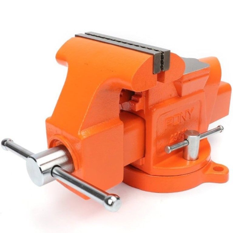 PONY 5" HEAVY-DUTY Workshop Bench Vice with Swivel Base | Shop Today ...