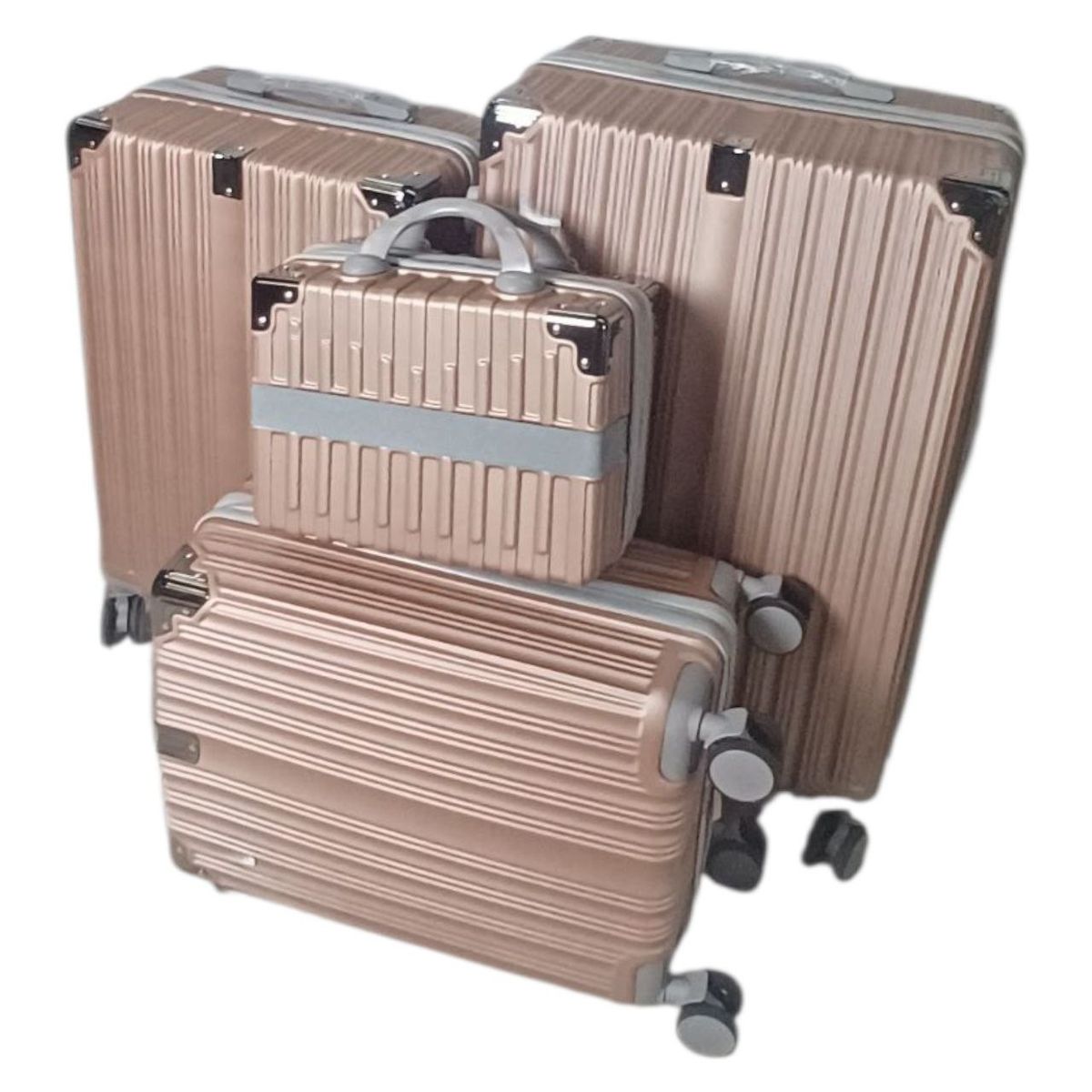4-Piece Galaxy G1 Luggage Set - Rose Gold | Shop Today. Get it Tomorrow ...