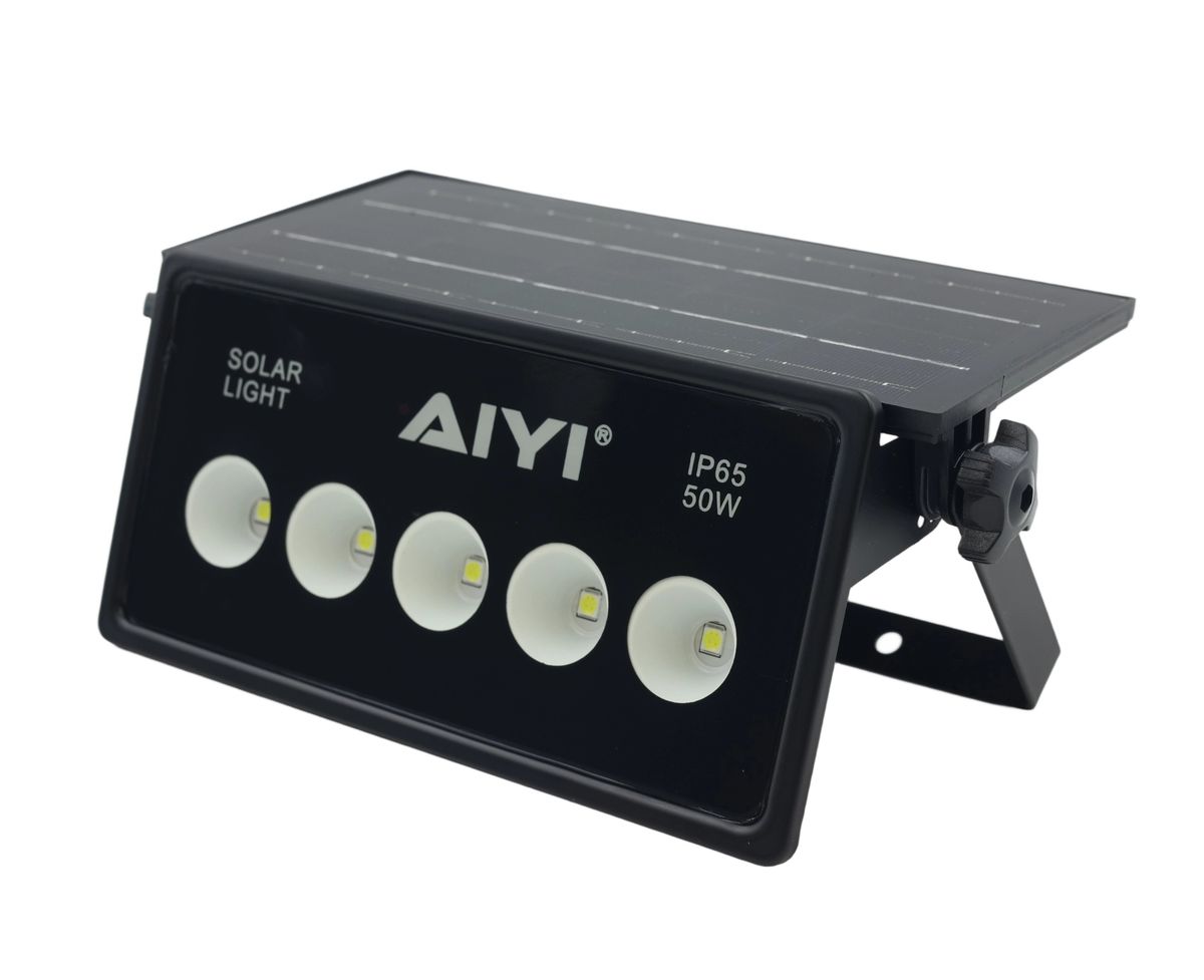 AIYI 50W Integrated Solar Flood Light with Remote Control AY399-039 ...