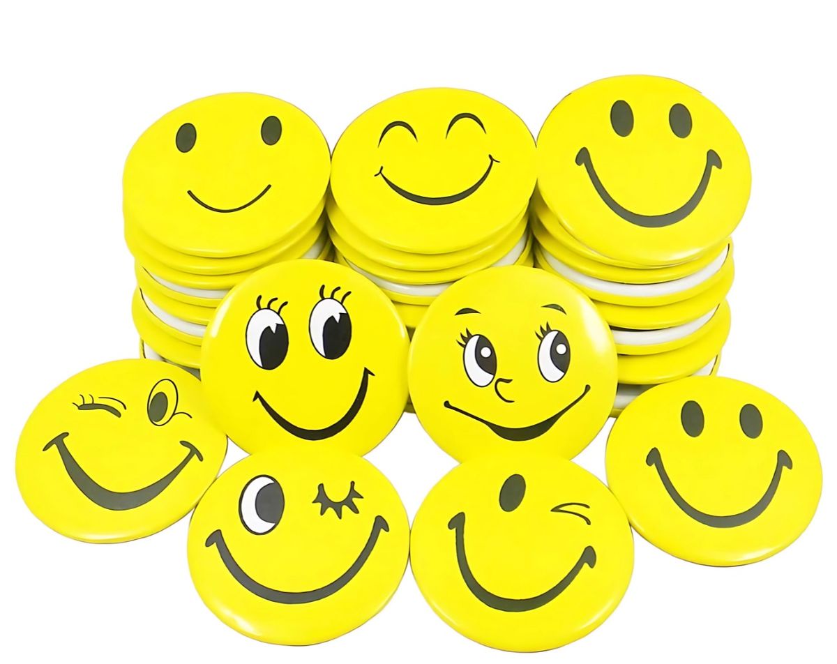 Pin-tastic Smiles: A Variety Pack of Smiley Face Pins! Favours Gifts ...