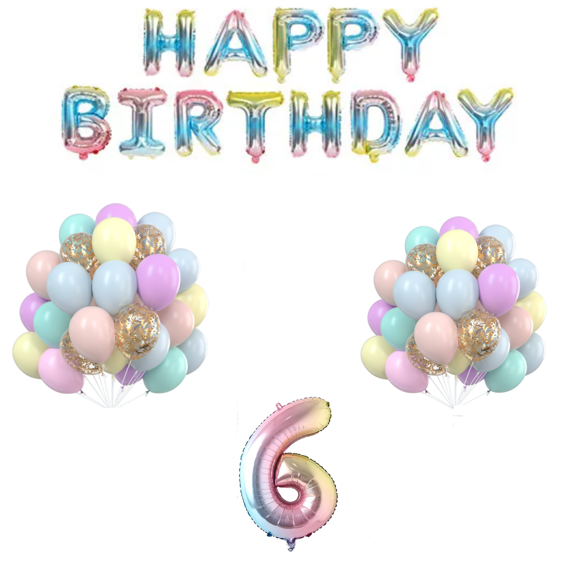 Pastel Balloon Set 6 years | Shop Today. Get it Tomorrow! | takealot.com