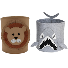 Kids Storage Basket Laundry Basket Toy Storage Box Foldable -Lion ...