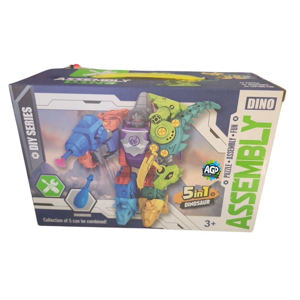 Colourful 5-in-1 Buildable Dinosaur Robot Toy for Children | Shop Today ...
