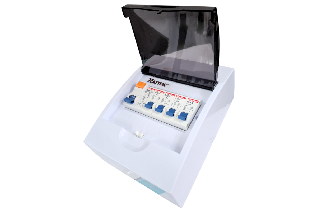 Raytric 6-Way DIN Populated Surface PVC Distribution Board Box | Shop ...