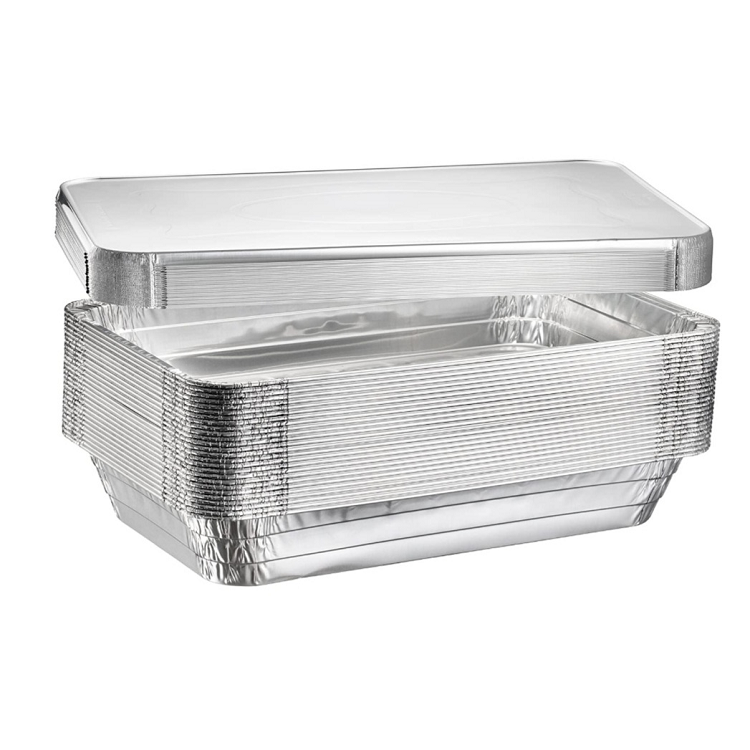 Foil Tray Container with Lid - Large 15cm x 25cm - Pack of 10 | Shop ...