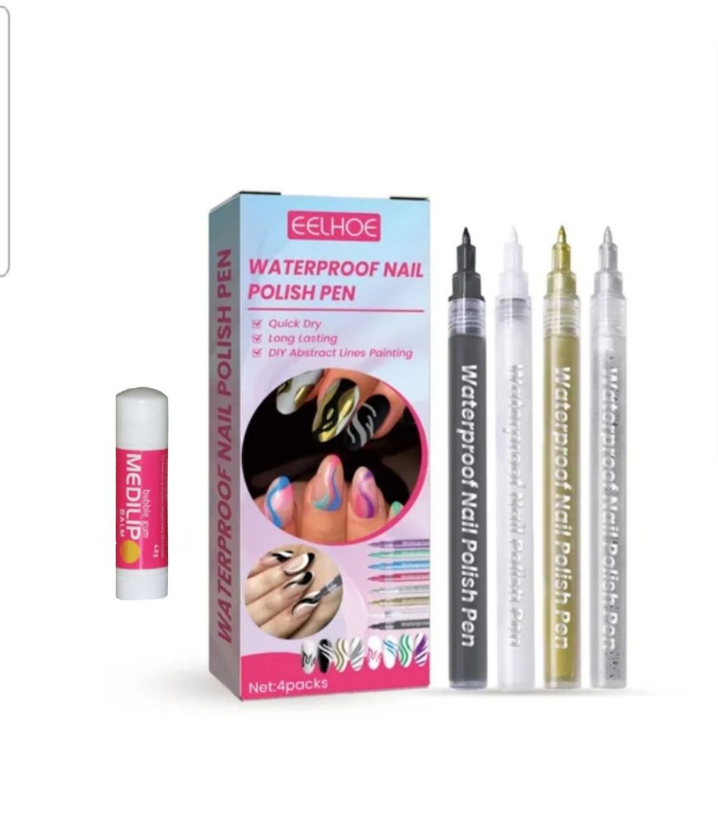 Waterproof Nail Art Pens with Added Lip Balm | Shop Today. Get it ...