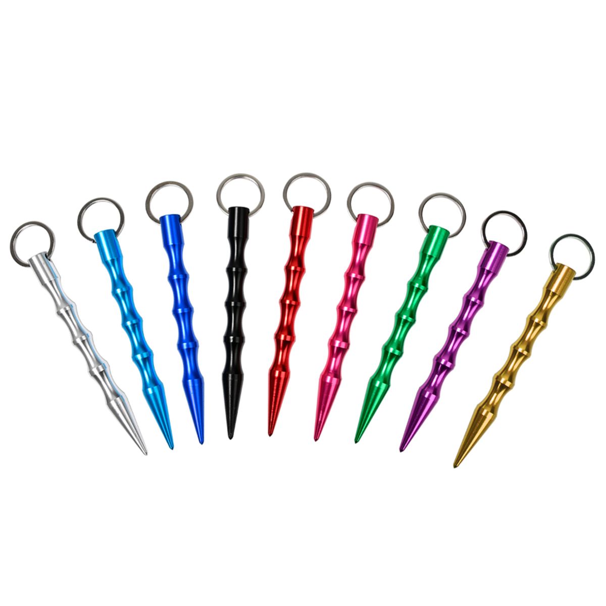 9 Pc Self Defence Keyring Solid Safety Keychain for Emergency Hammer ...