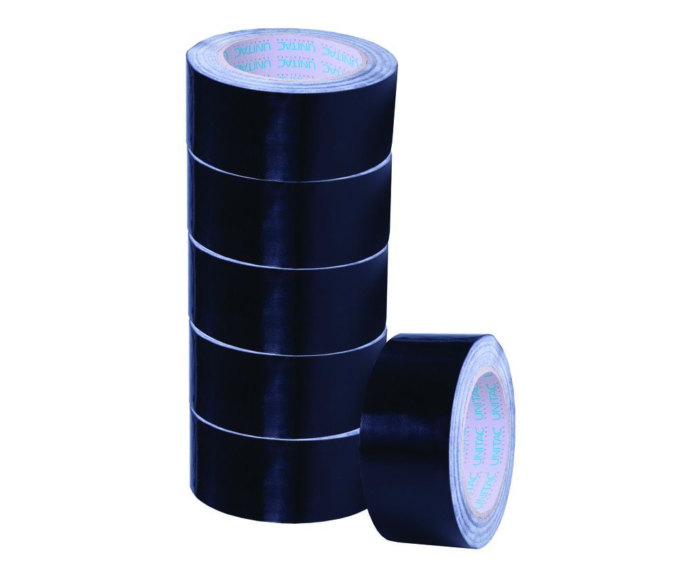 Unitac Large Core Duct Tape Black 48mm x 25m Pack of 6 | Shop Today ...