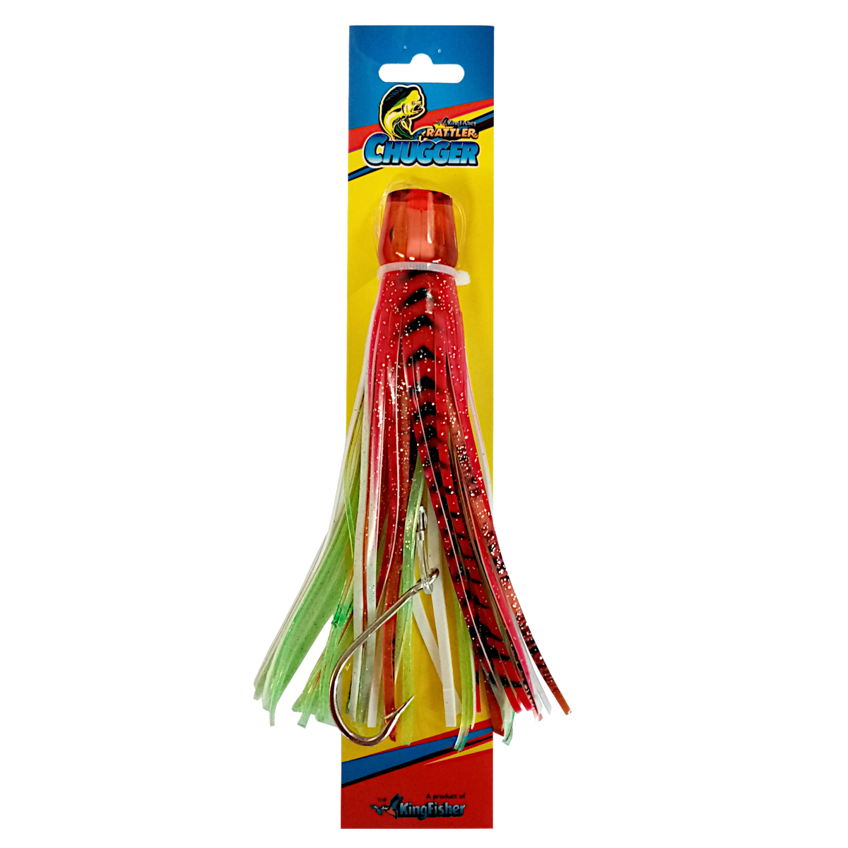 Kingfisher Chugger Big Game Offshore Lure - Flattie 7.5" 19cm Red ...