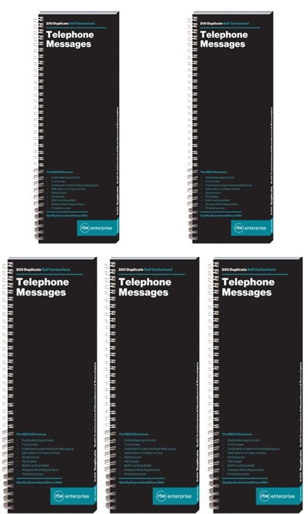 RBE Telephone Message Book 4 to View 5's | Shop Today. Get it Tomorrow ...