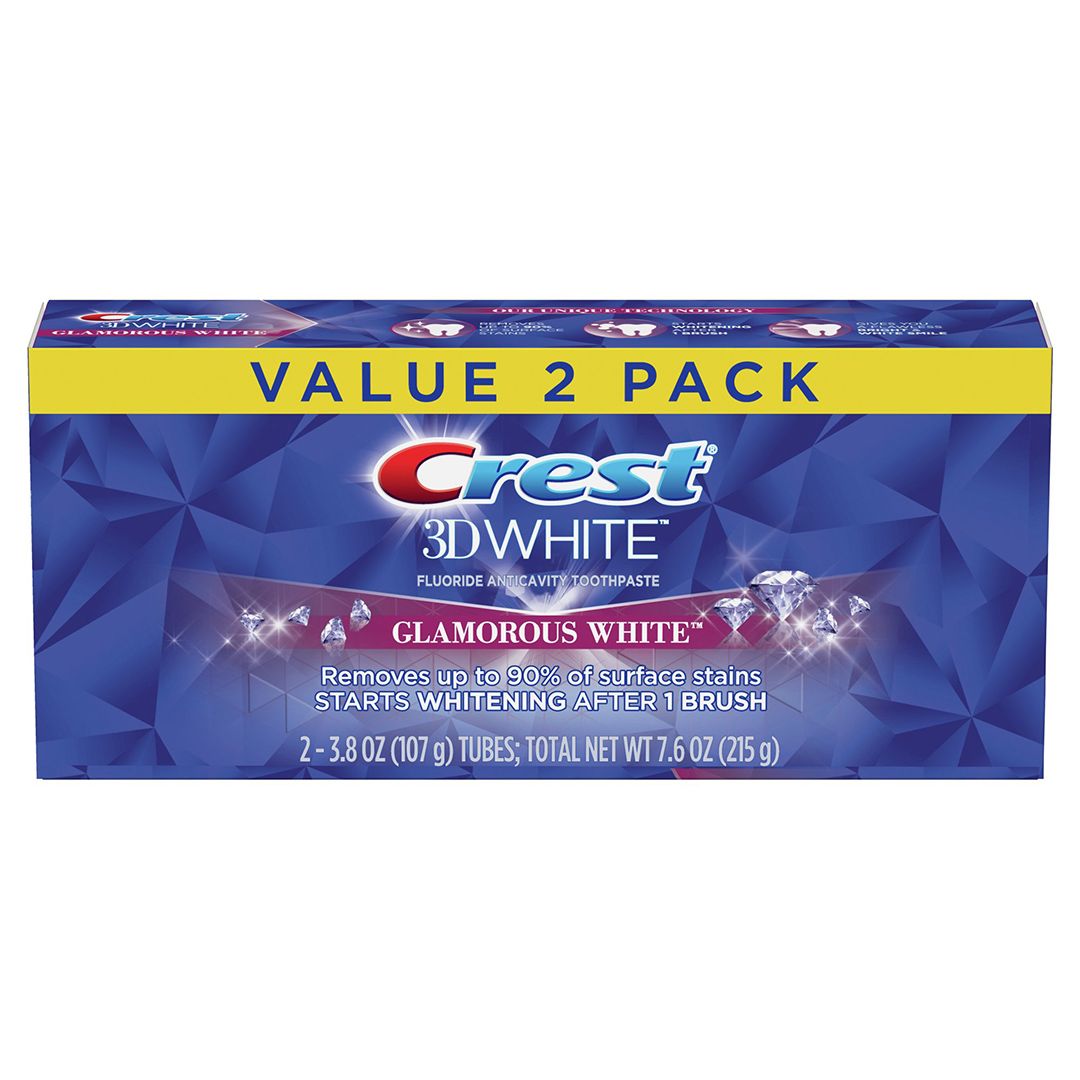 Crest 3D White, Whitening Toothpaste Glamorous White (2 Pack) | Shop ...
