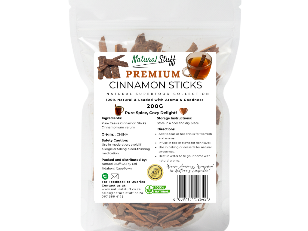 Natural Stuff Premium Cinnamon Sticks - Bold Aroma & Pure Authentic ...