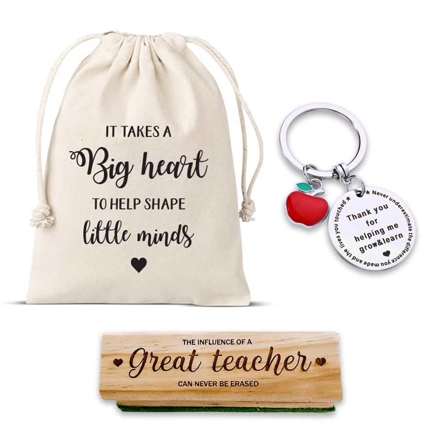 Teacher Gift Bundle - Blackboard Duster, Keyring & Drawstring Bag ...